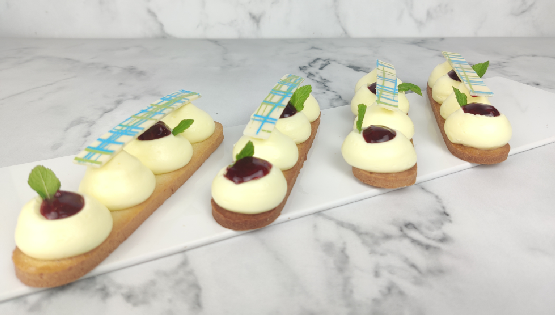 Sable with Vanilla Mousse & Cherry Recipe